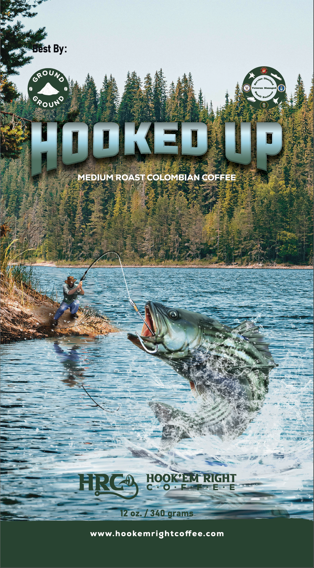 Hooked Up - Medium Roast Colombian Coffee – Hook'Em Right Coffee