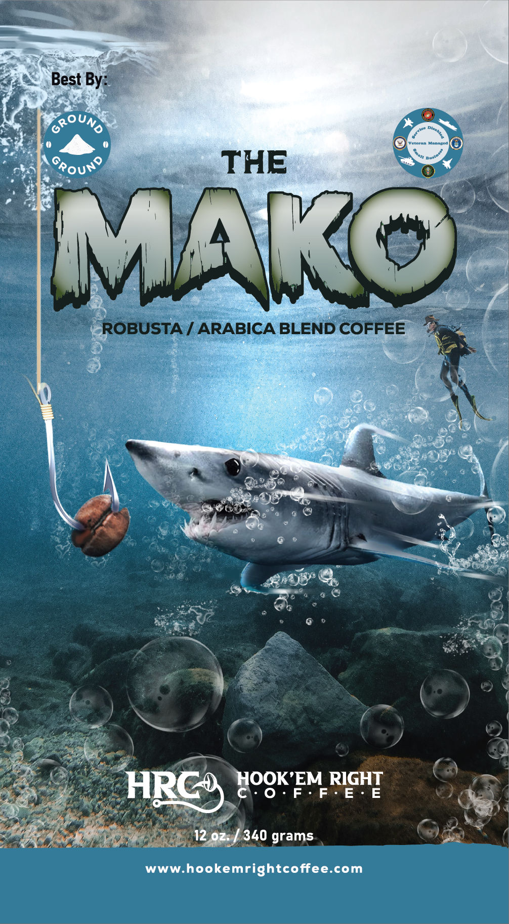 The Mako - Robusta / Arabica Blend Coffee – Hook'Em Right Coffee